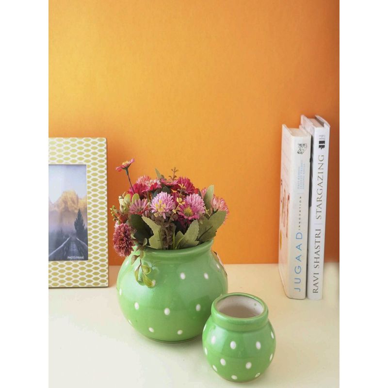 Buy The Decor Mart Modern Matka Ceramic Planter - Green Online