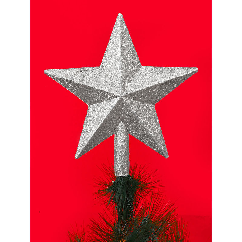 Buy Tayhaa Elegant Silver Shimmer Star Topper (Pack Of 2) Online