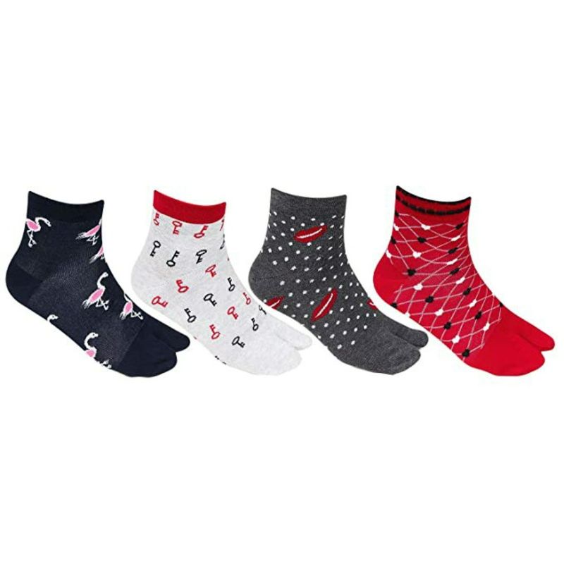 Buy Bonjour Womens Designer Thumb Socks - Pack Of 4 Online