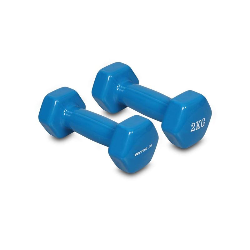 Buy Vector X PVC Dumbbells Blue (Pack of 2) (4kg) Online