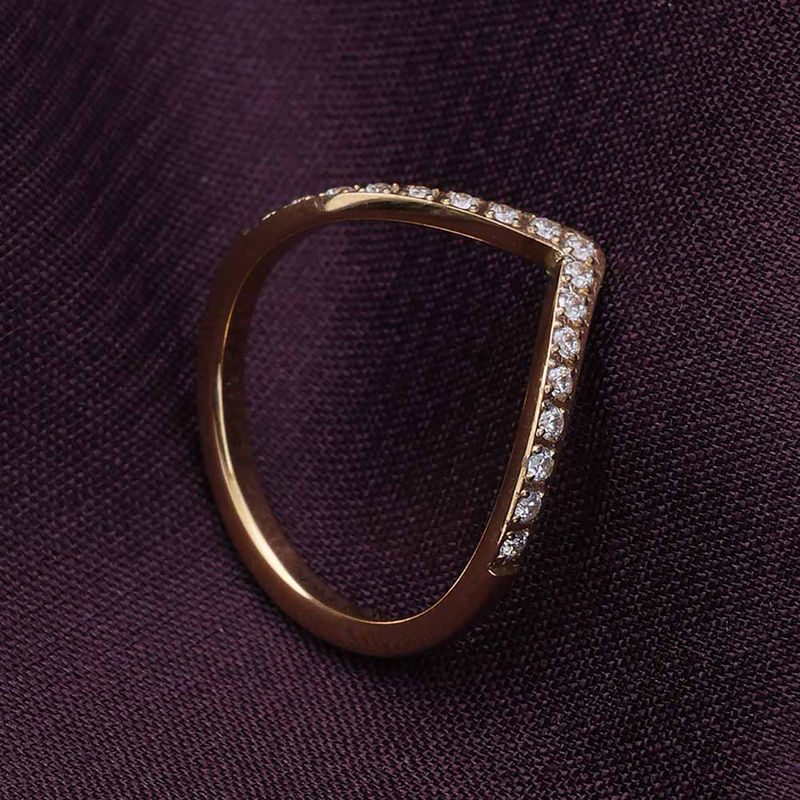 Buy Palmonas Chevron Ring For Womens - Waterproof And Anti-Tarnish Online
