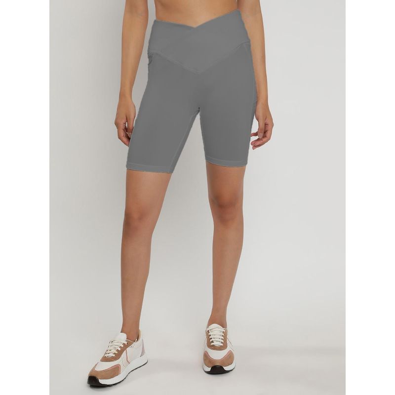 Buy Wear Jukebox Empower High-Rise Workout Shorts 8 Grey Online