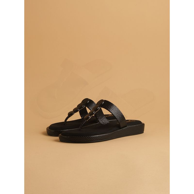 Eridani Textured Black Bria Flats: Buy Eridani Textured Black Bria ...