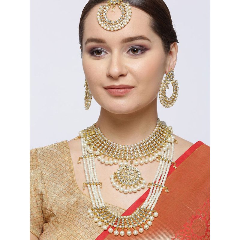 Buy Karatcart Kunuz Traditional Kundan and Pearl Necklace Set with ...