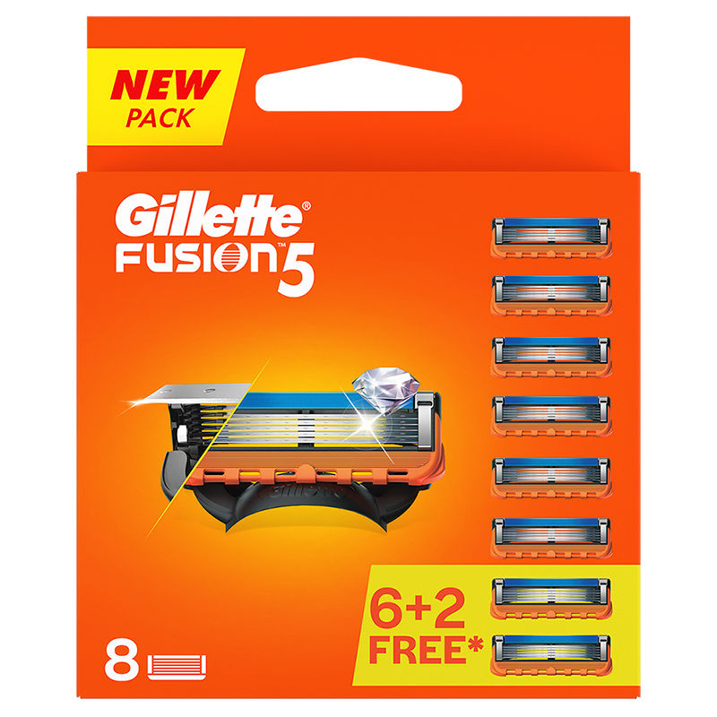 Buy Gillette Fusion Manual Shaving Razor Blades - 8s Pack (Cartridge ...