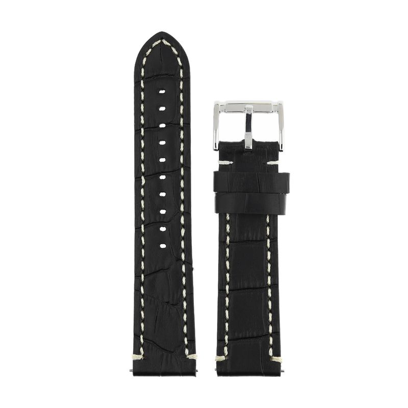 Buy Titan 22 mm Black Genuine Leather Strap for Men 1001075022S/P Online