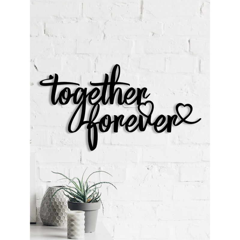 Buy eCraftIndia "Together Forever" Love Theme Black Wood Wall Art ...