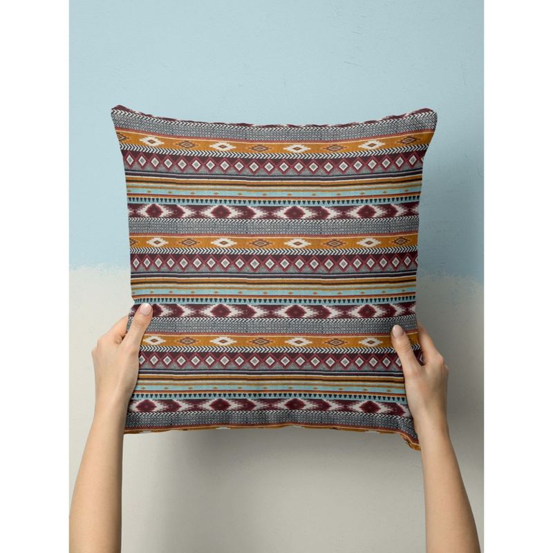 Buy BIANCA Decorative Hand Loom Cotton Jute Cushion Covers -1pc 16 X16 ...