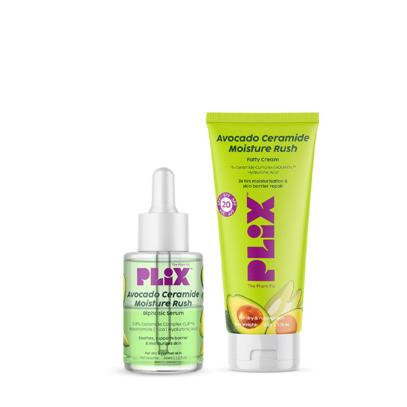 Buy Plix Avocado Ceramide Moisture Rush Skincare Duo - Serum & Cream Online