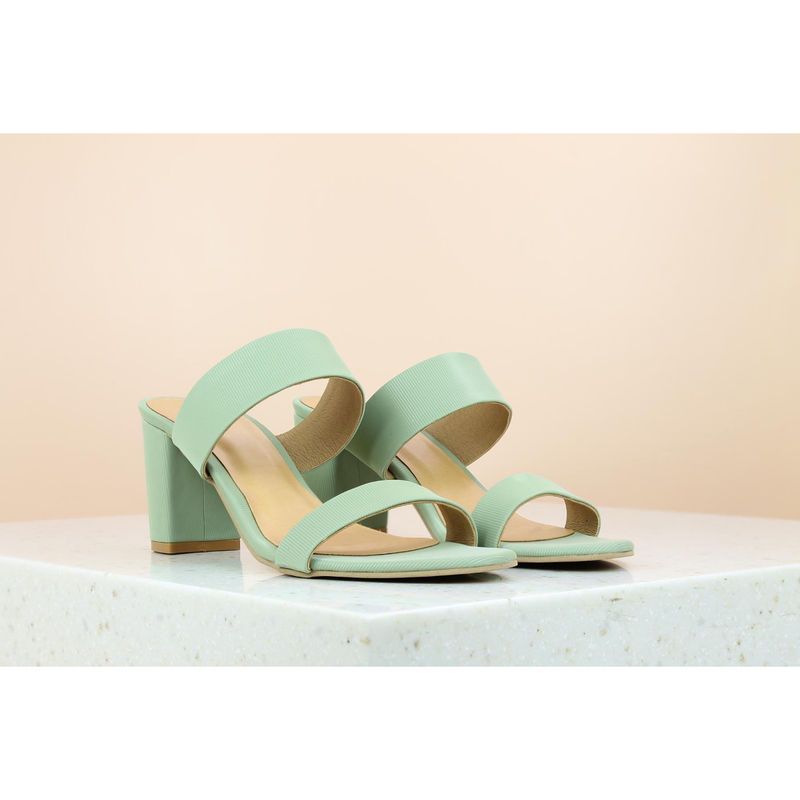 Buy Inc.5 High Heel Casual Green Mules Online