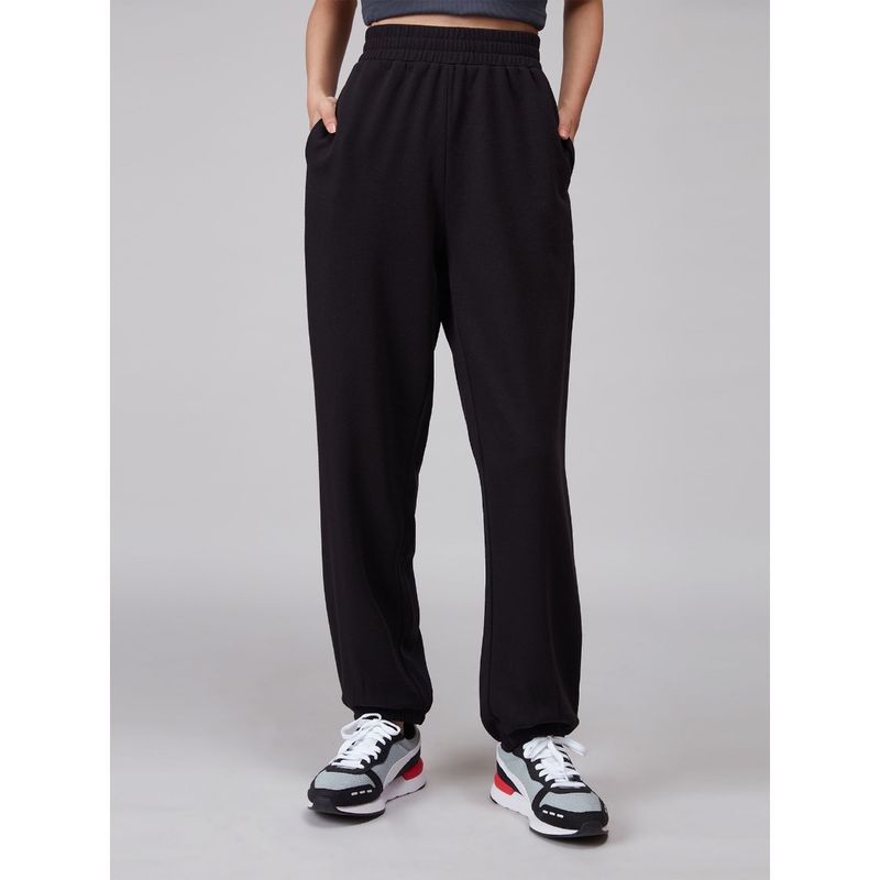 Buy Twenty Dresses by Nykaa Fashion Basics Black Solid Oversized Joggers (34) Online