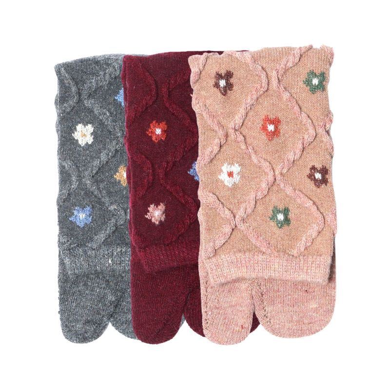 Buy NEXT2SKIN Women's Winter Ankle Thumb Socks With Lattice & Floral ...