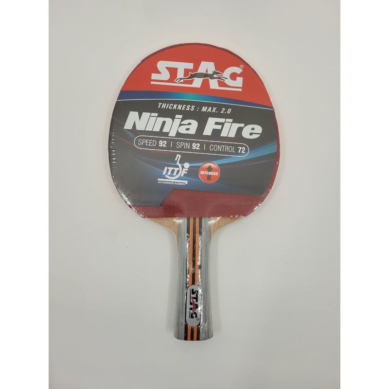 Buy STAG Ninja Fire TT Racket ITTF Approved Flared Online