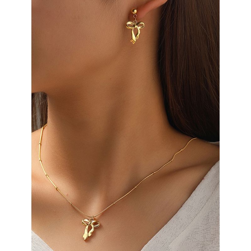 Buy Designs & You Gold-Plated Stainless Steel Anti Tarnish Infinity Bow ...