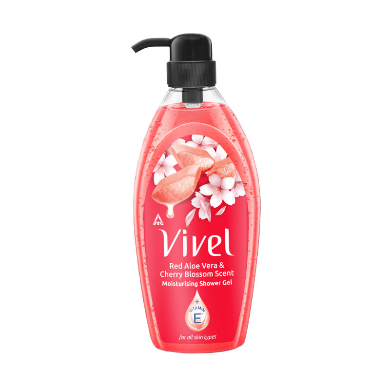 Buy Vivel Red Aloe Vera & Cherry Blossom Scent Moisturizing Shower Gel ...