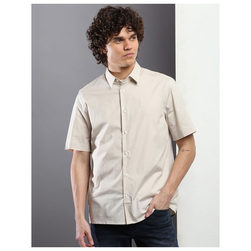 Buy Calvin Klein Mens Beige Color Shirt Online