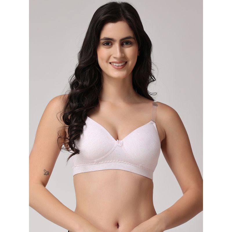 Buy Floret Women Padded And Non Wired Full Coverage White T Shirt Bra Online
