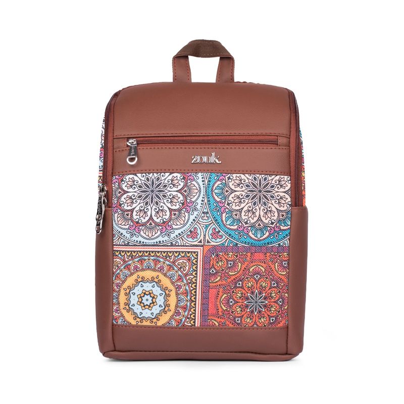 Buy Zouk Multicolor Mandala Print Amalia Backpack Online