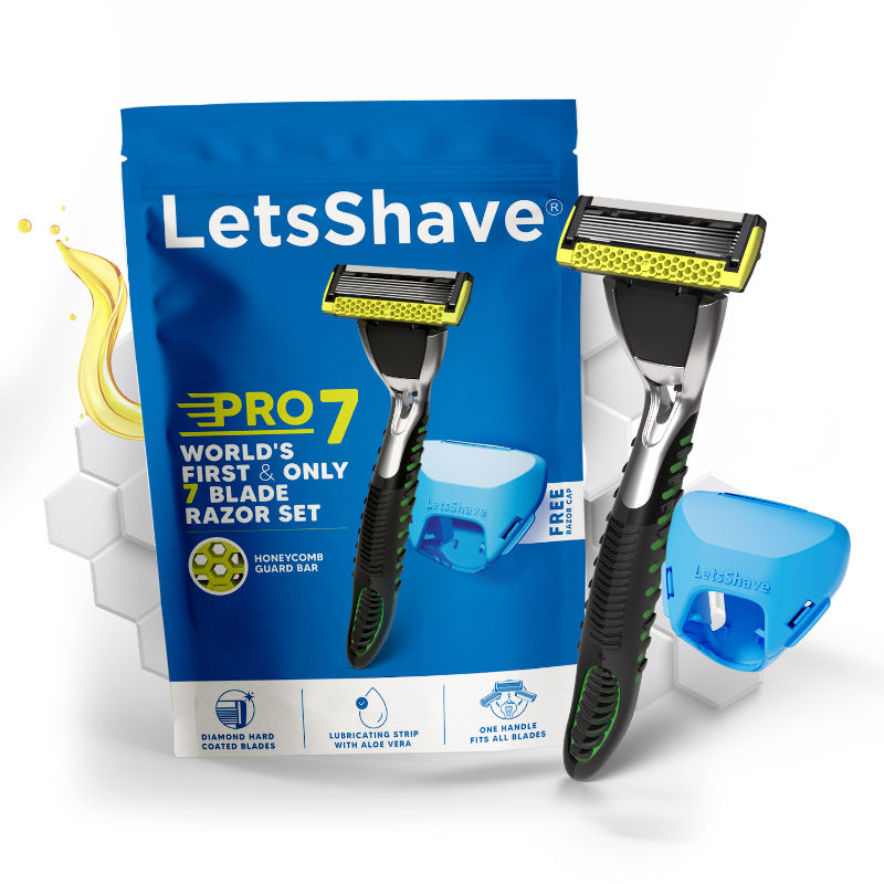 Buy LetsShave Pro 7 Executive Set For Men, 7 Blade Razor Grooming Kit ...