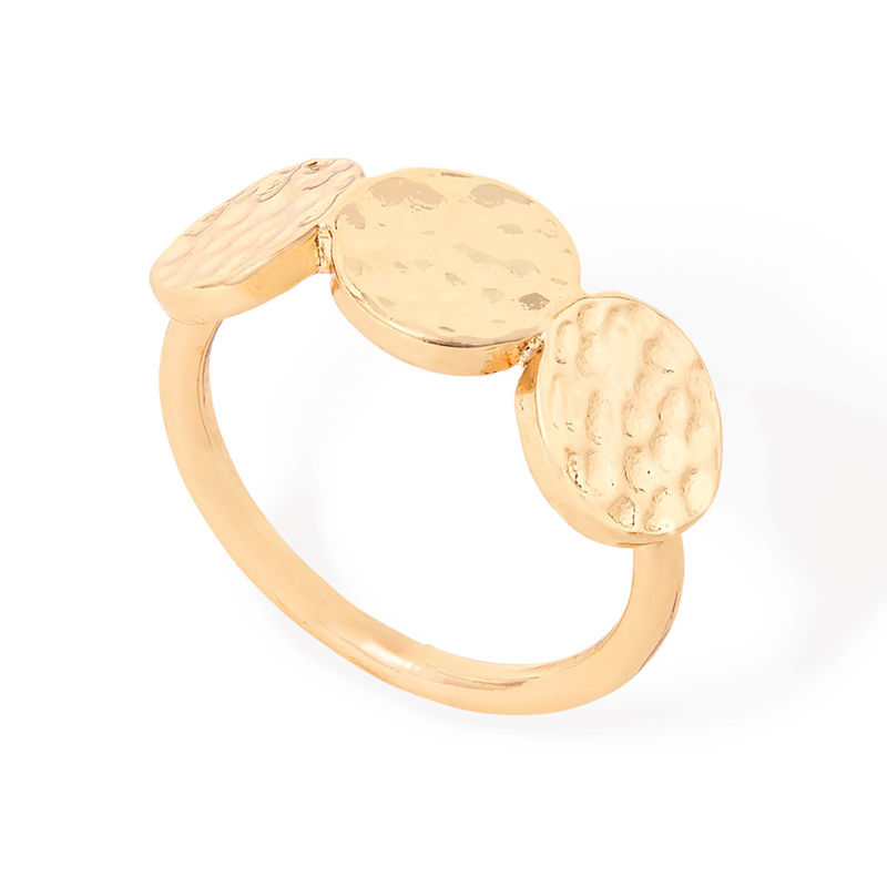 Accessorize London Gold Textured Disc Ring: Buy Accessorize London Gold ...