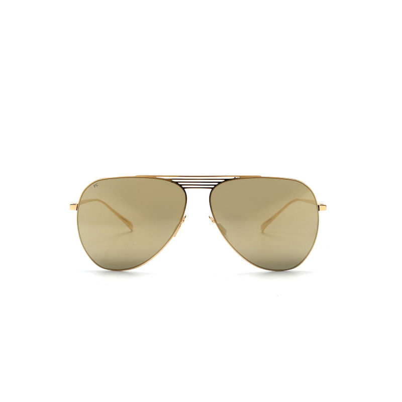Buy French Connection Gold Lens Aviator Sunglass Full Rim Gold Frame ...