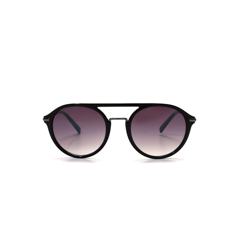 Buy French Connection Grey Lens Round Sunglass Full Rim Black Frame ...