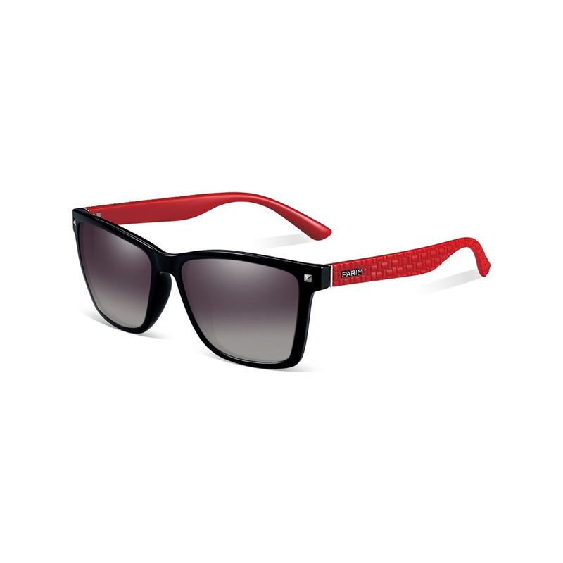 Buy PARIM Polarised Unisex Rectangular Wayfarer Sunglasses Black Frame ...