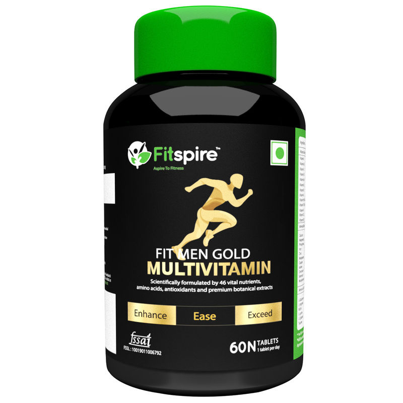 Buy Fitspire Fit Gold Men Multivitamin Tablets - Immunity, Energy with ...