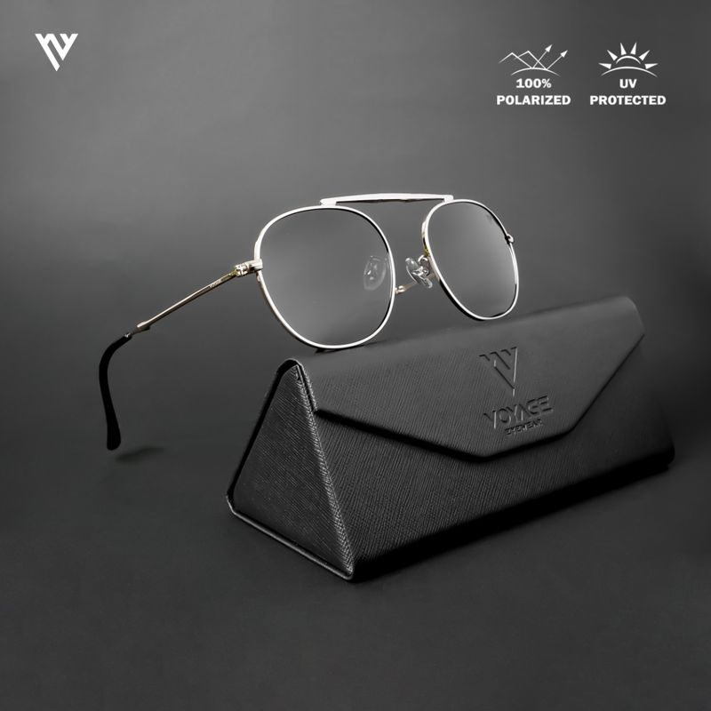 Buy Voyage Exclusive Silver Foldable Polarized Wayfarer Sunglasses for ...