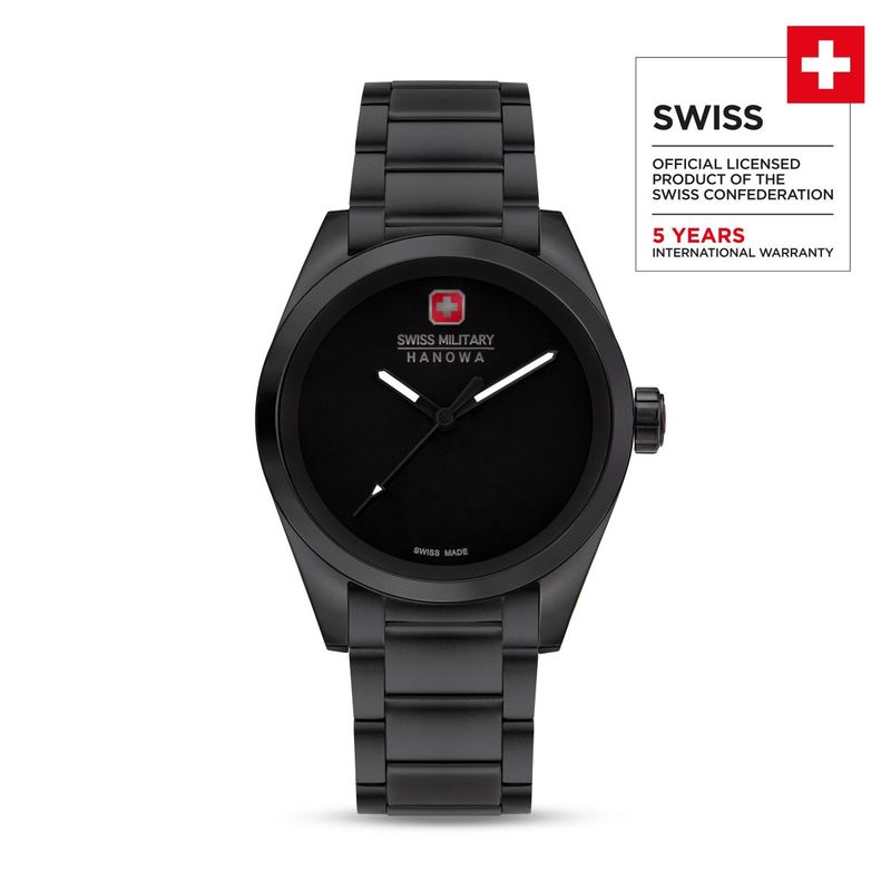 Buy Swiss Military Hanowa DEFENDER Round Musou Black Dial Quartz Watch ...