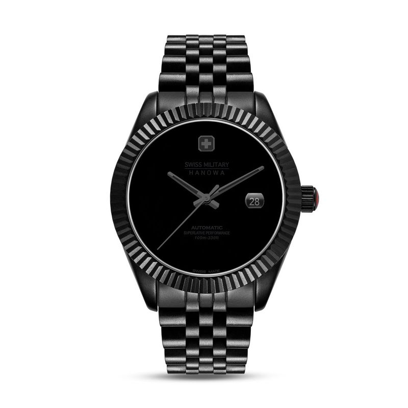 Buy Swiss Military Hanowa DARK NIGHT Round Musou Black Dial Automatic ...