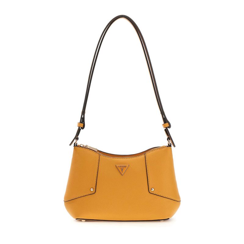 Buy Guess Women Yellow Solid Darcy Shoulder Bag Online