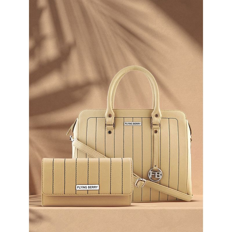 Buy FLYING BERRY Womens Beige Hand Bag Combo Pack of 2 Online