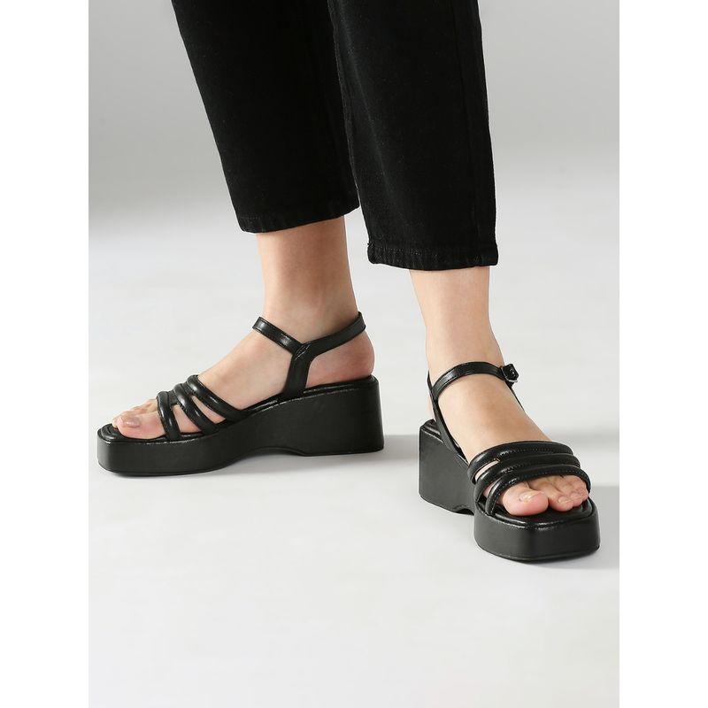 Buy Inc.5 Black Casual Platform Sandals Online