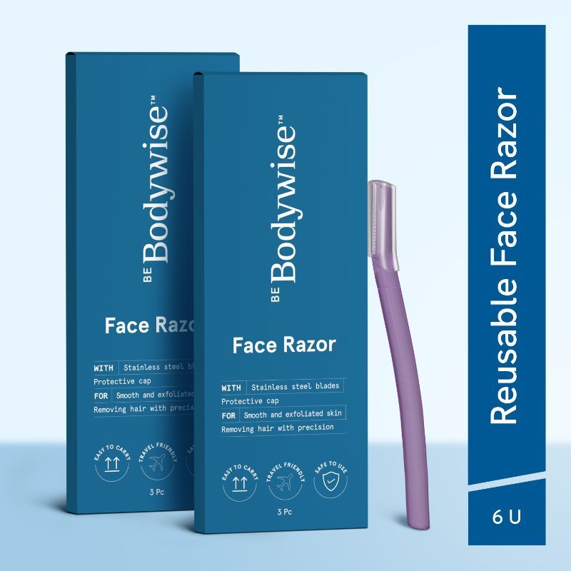 Buy Be Bodywise Reusable Face Razor For Women For Facial Hair, Eyebrow ...