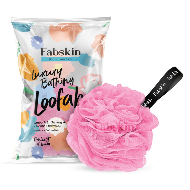 Fabskin Luxury Bathing Round Loofah Bath Sponge - Pink: Buy Fabskin ...