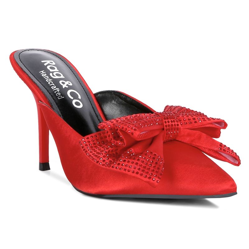 Buy Rag & Co Embellished Red Stilettos Heels Online