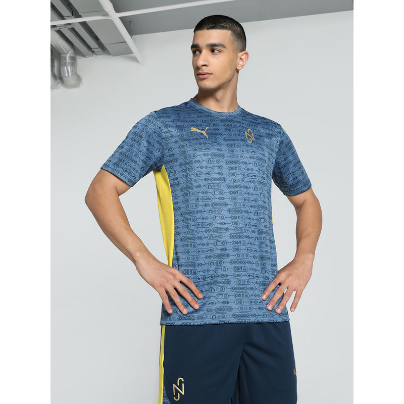 Buy Puma Neymar Jr Bna Men Football Jersey T-Shirt Blue & Yellow Online