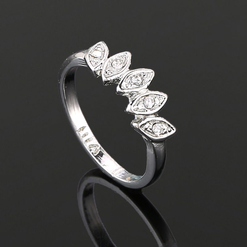 Buy Estele Silver Plated Spike Designer Finger Ring with Silver ...