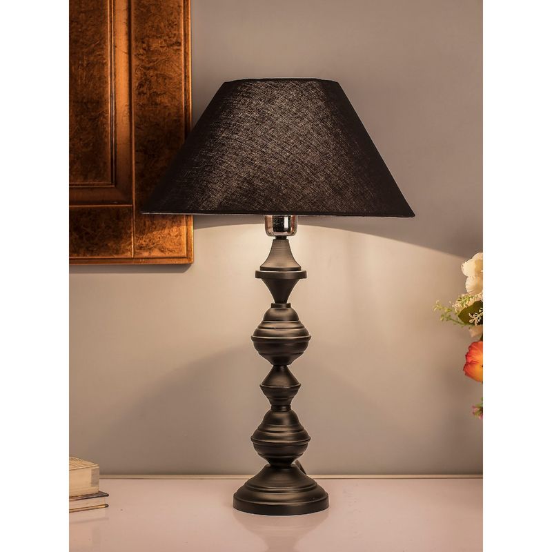 Buy Homesake Nordic Matt Black Table Lamp Black Shade Online