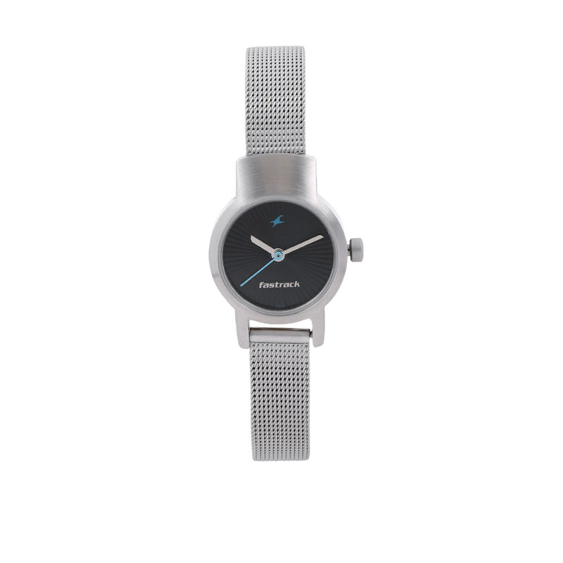 Fastrack Black Dial Silver Metal Strap Watch: Buy Fastrack Black Dial ...