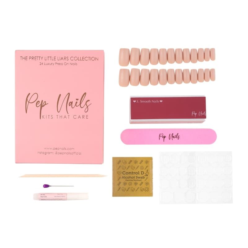 Buy Pep Nails Rose Super Natural Matte Nude Press On Nails Online