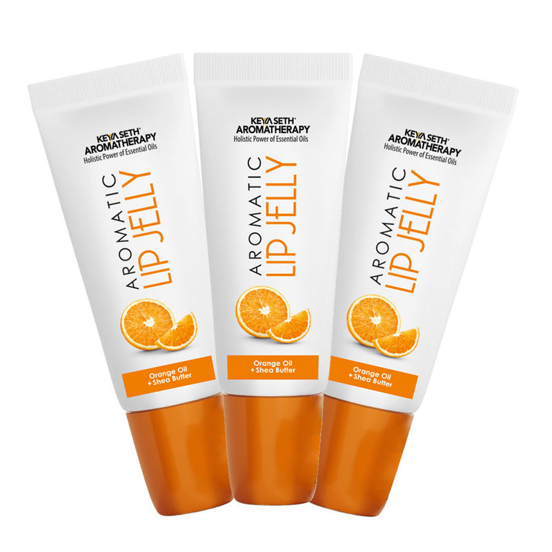 Buy Keya Seth Aromatherapy Aromatic Lip Jelly Orange - Pack Of 3 Online