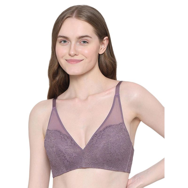 Buy Wacoal Womens Emma Lace Padded Full Cup Bridal Wear Push Up Bra - Purple Online