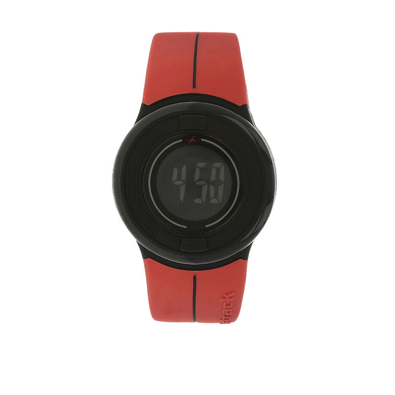 Buy Fastrack Black Dial Red Plastic Strap Watch Online