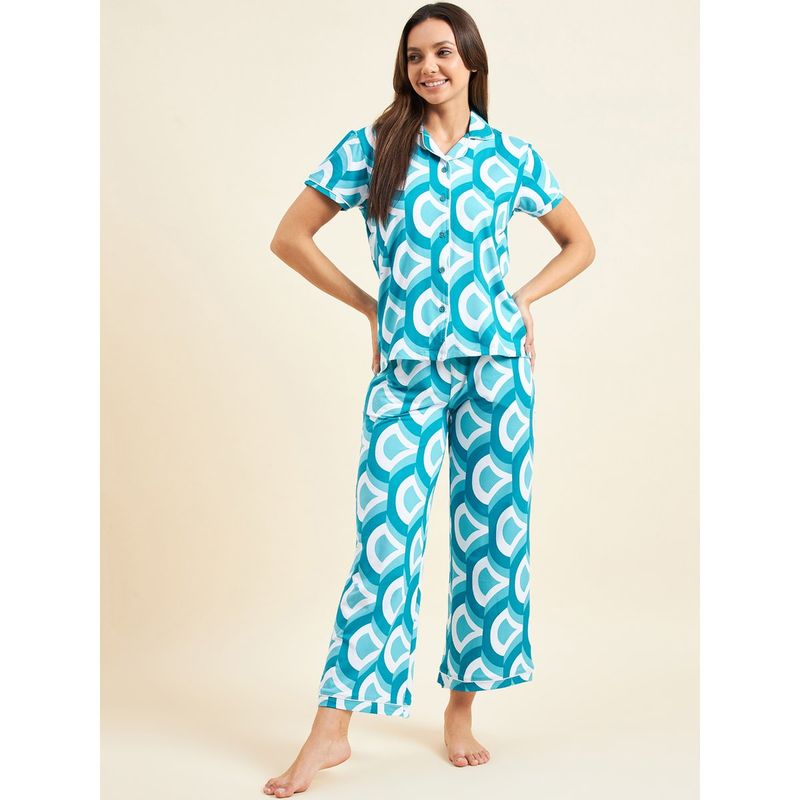 Buy Sweet Dreams Women Printed Front Open Shirt and Pyjama ( Set of 2 ...