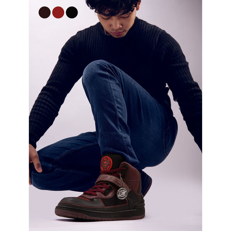 Buy Bacca Bucci X Superman Comfort Dark Justice Black Sneakers Online