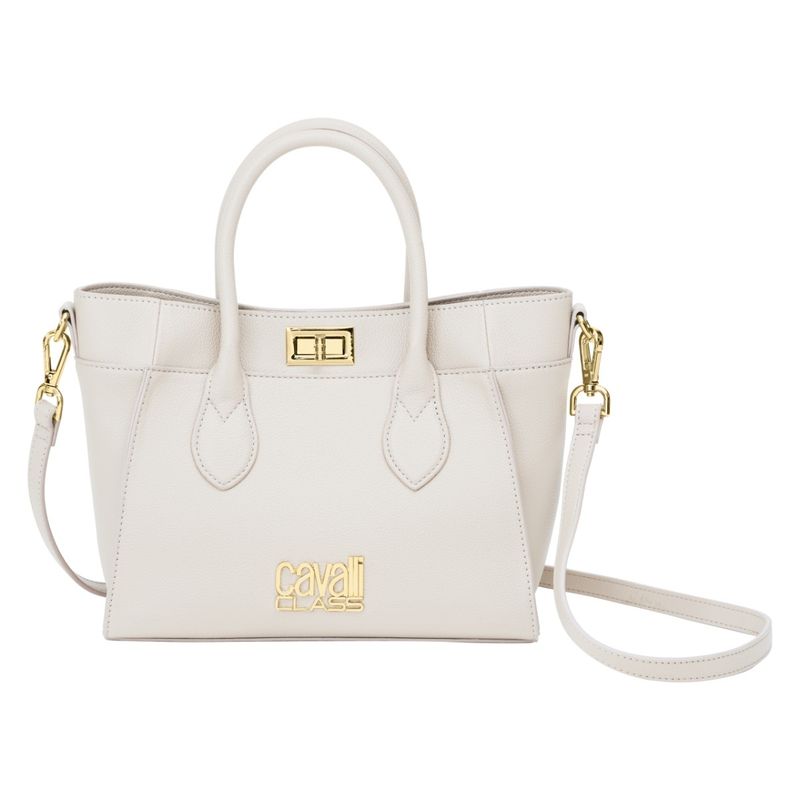 Buy Cavalli Class White Solid Handbag and Detachable Strap (Set of 2 ...