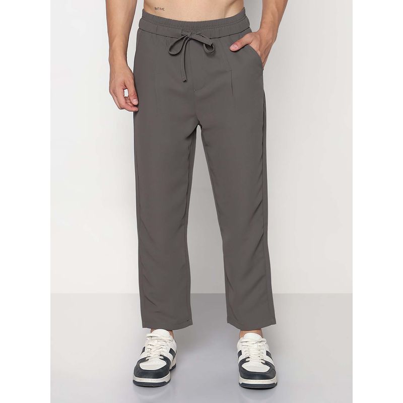 Buy SHOWOFF Edition Mens Grey Straight Fit Trouser Online