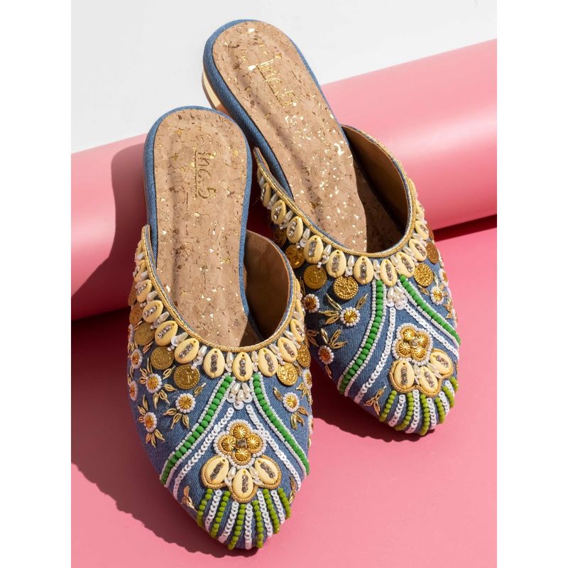 Buy Inc.5 Women Blue Party Mules Online